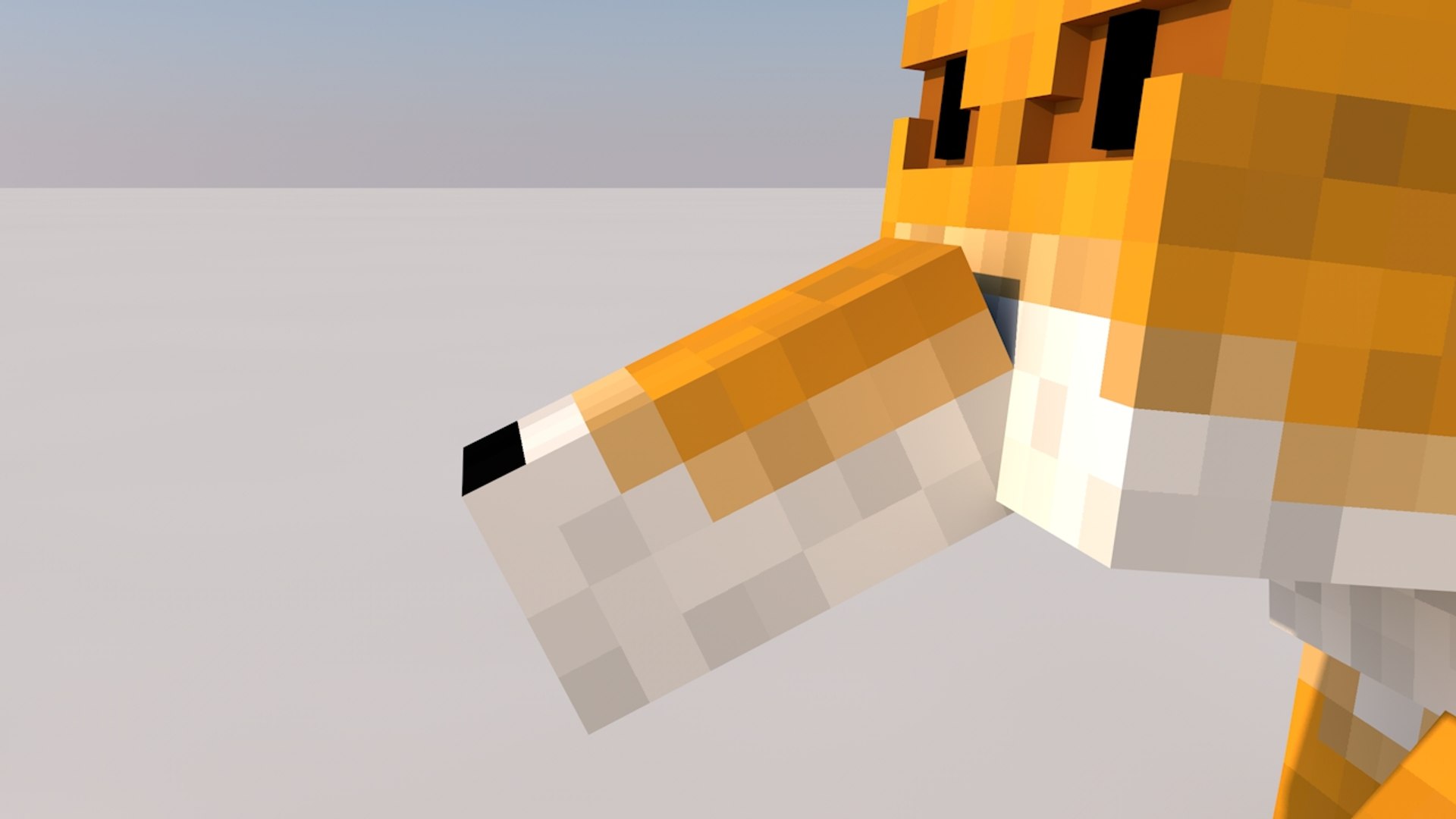 Fox Minecraft 3d C4d