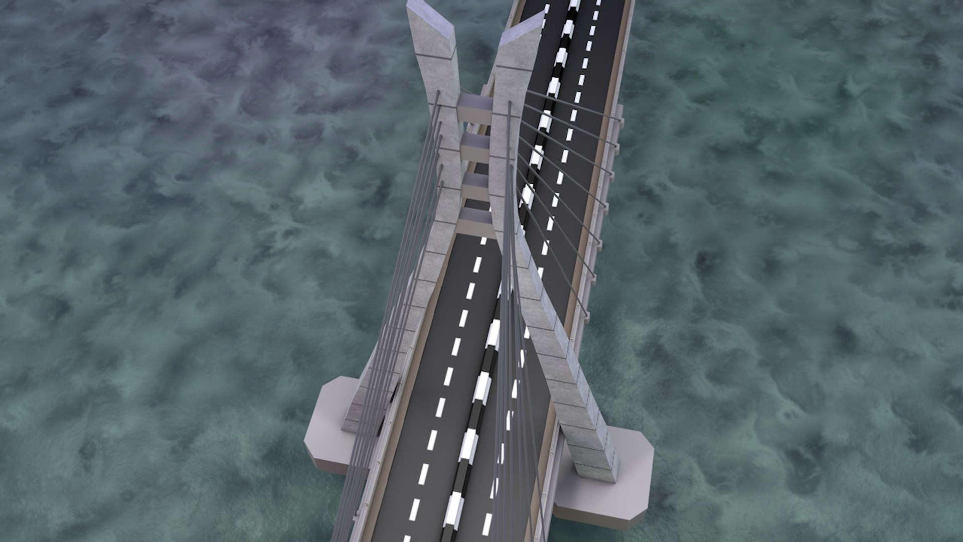 Design Suspension Bridge Details 3D Model - TurboSquid 1386709