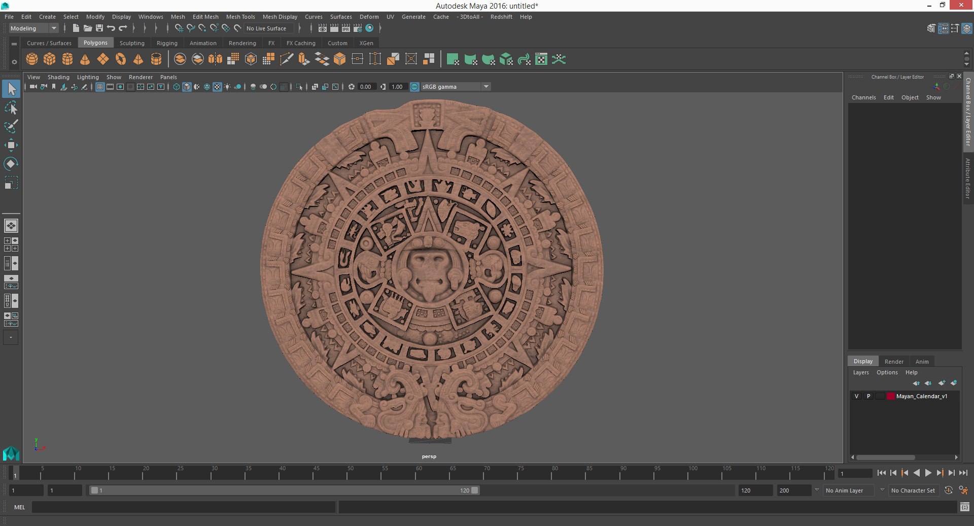 3D Mayan Calendar model - TurboSquid 1892127