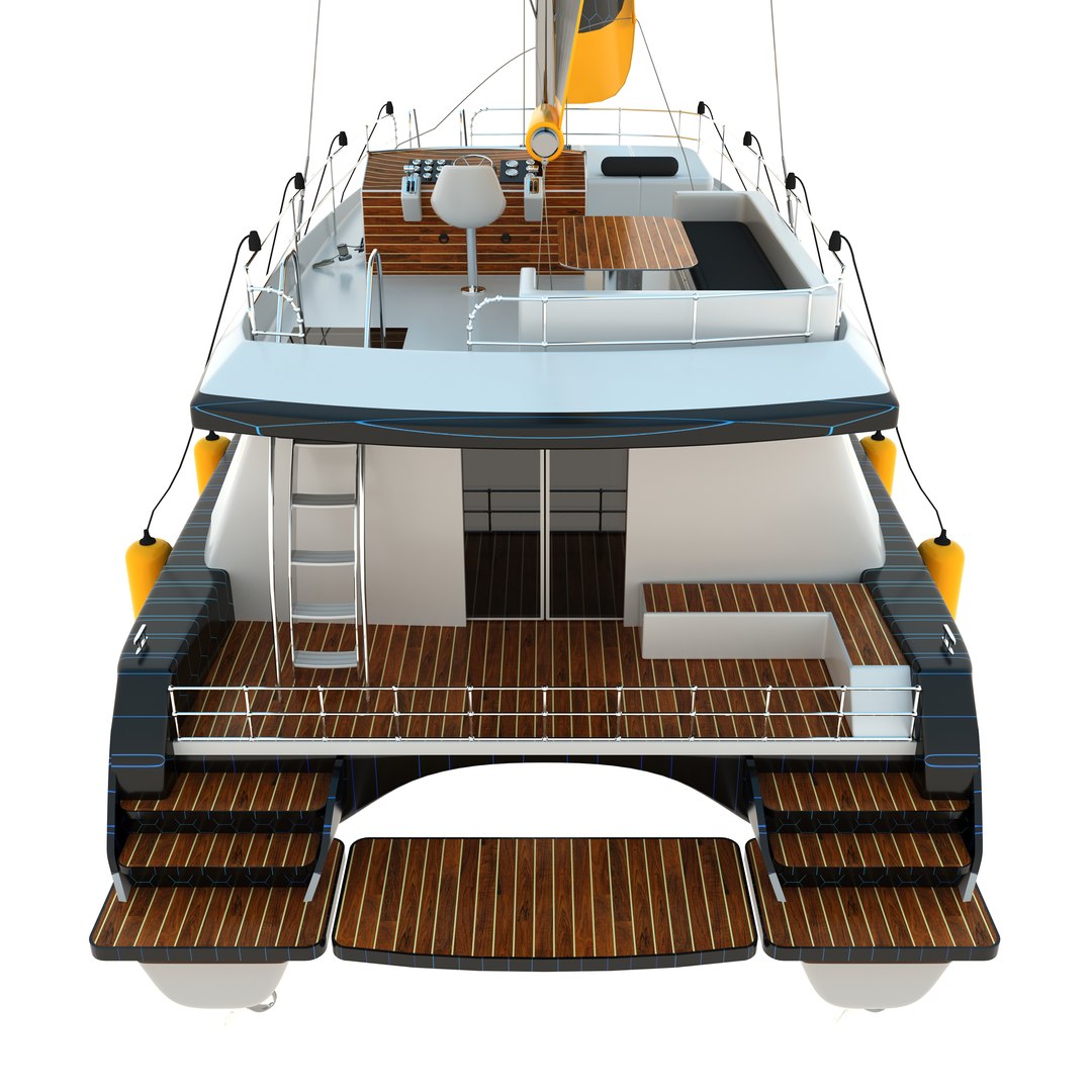 3D Catamaran Bombus 45 Concept - TurboSquid 1911116