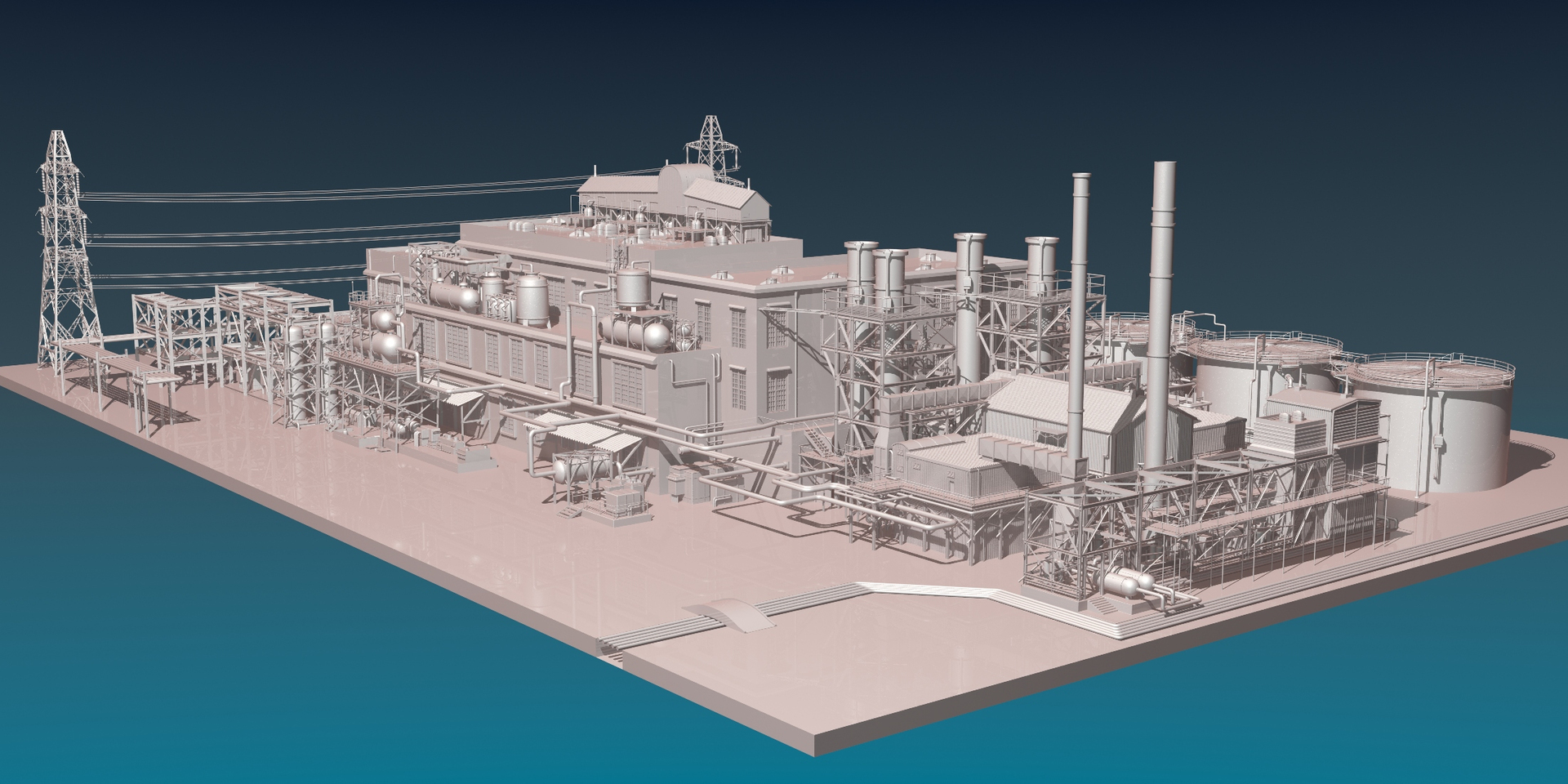 Industrial Oil Refinery 3D - TurboSquid 1262641