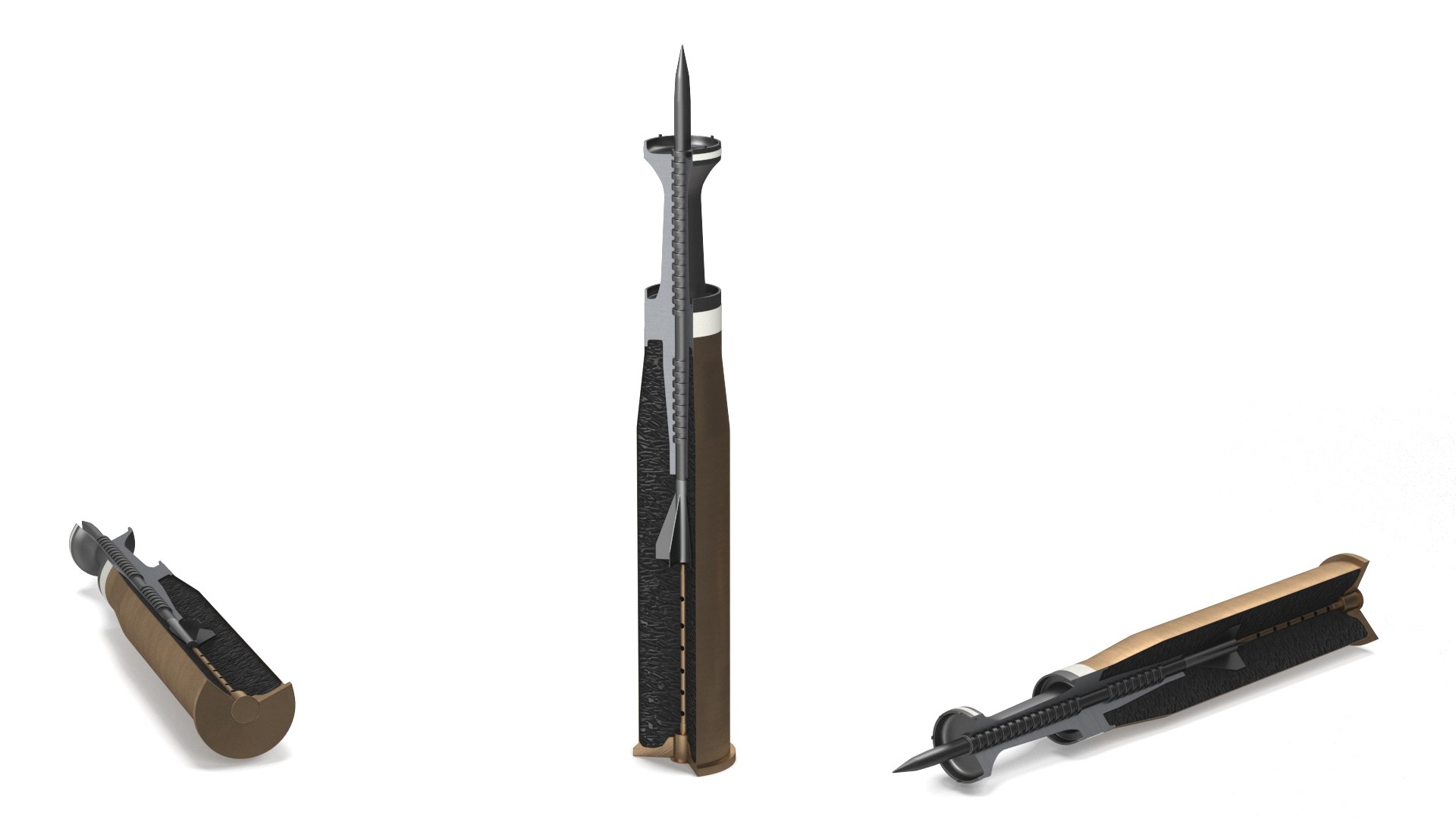 Kinetic Action Projectile In Section 3D - TurboSquid 2224922