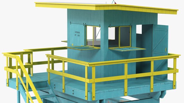 3D Beach Lifeguard House - TurboSquid 1719815