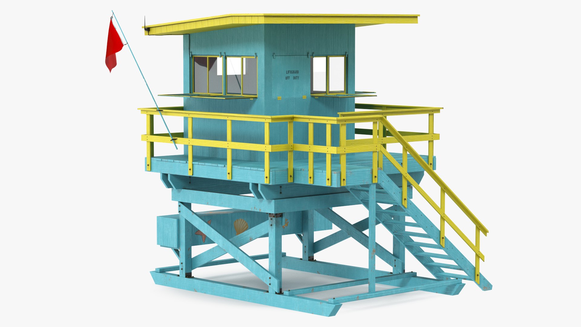 3D Beach Lifeguard House - TurboSquid 1719815