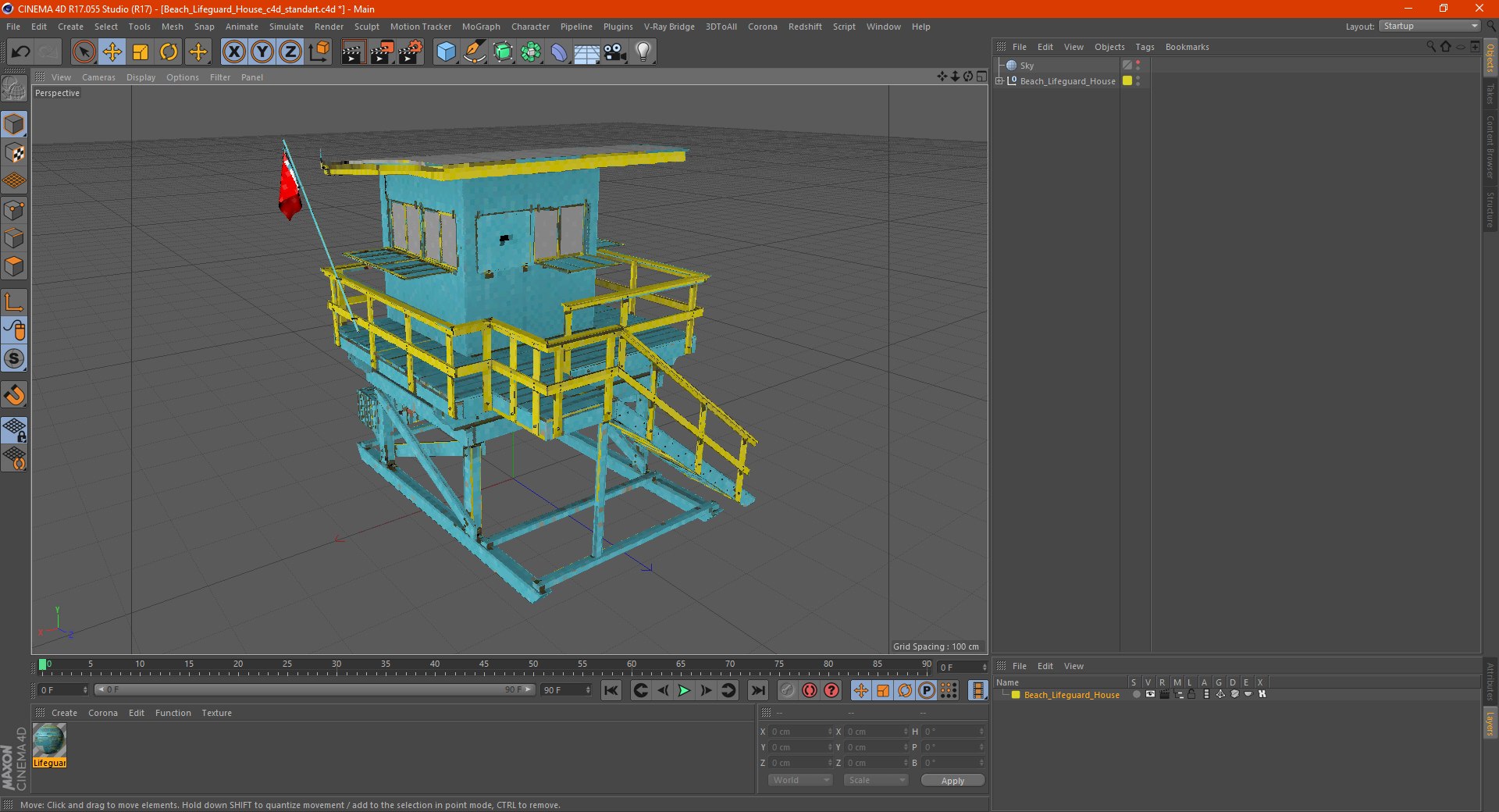3D Beach Lifeguard House - TurboSquid 1719815