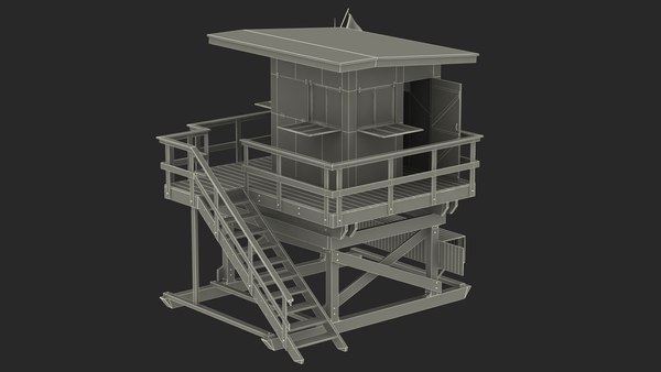 3D Beach Lifeguard House - TurboSquid 1719815