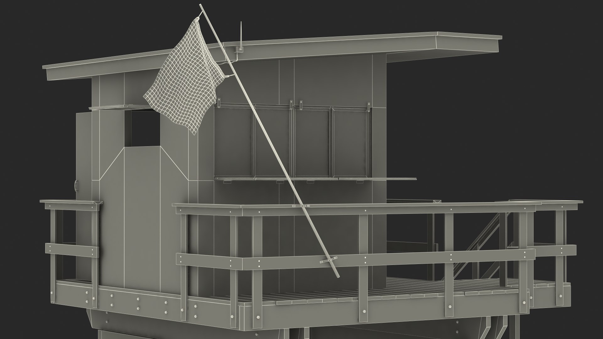 3D Beach Lifeguard House - TurboSquid 1719815
