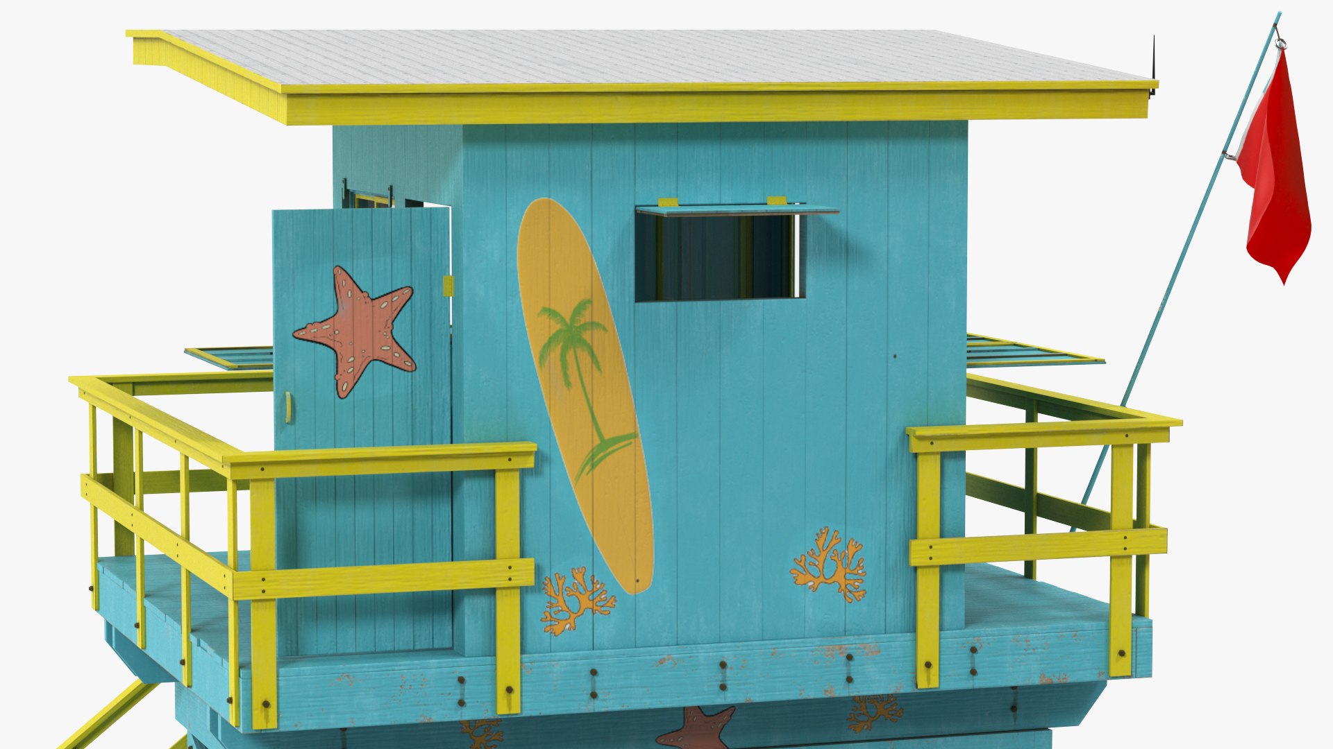 3D Beach Lifeguard House - TurboSquid 1719815