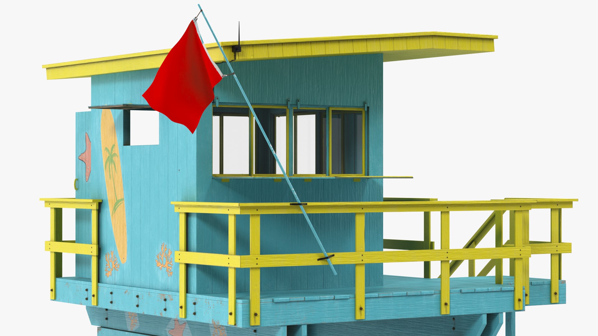 3D Beach Lifeguard House - TurboSquid 1719815