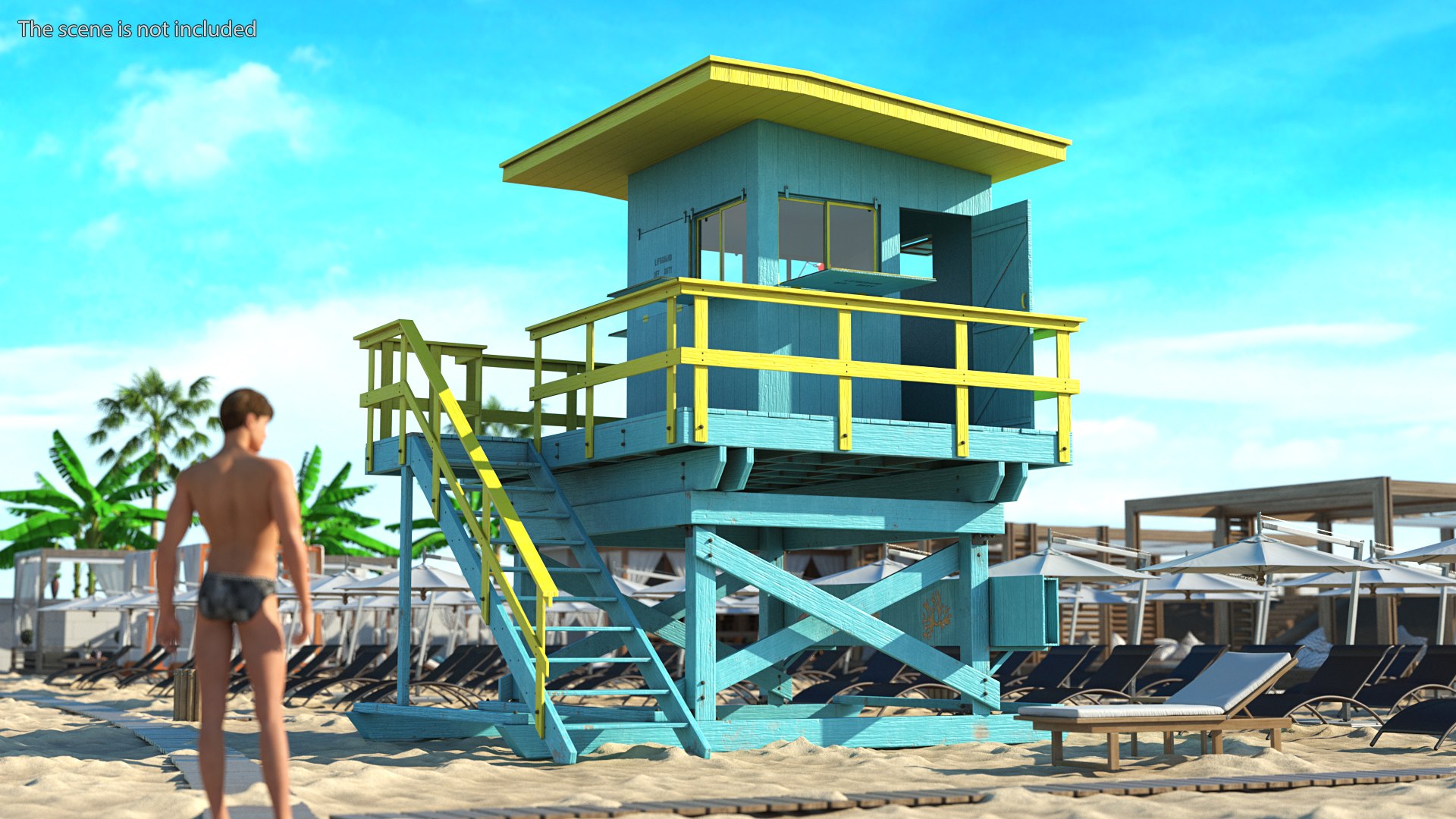 3D Beach Lifeguard House - TurboSquid 1719815