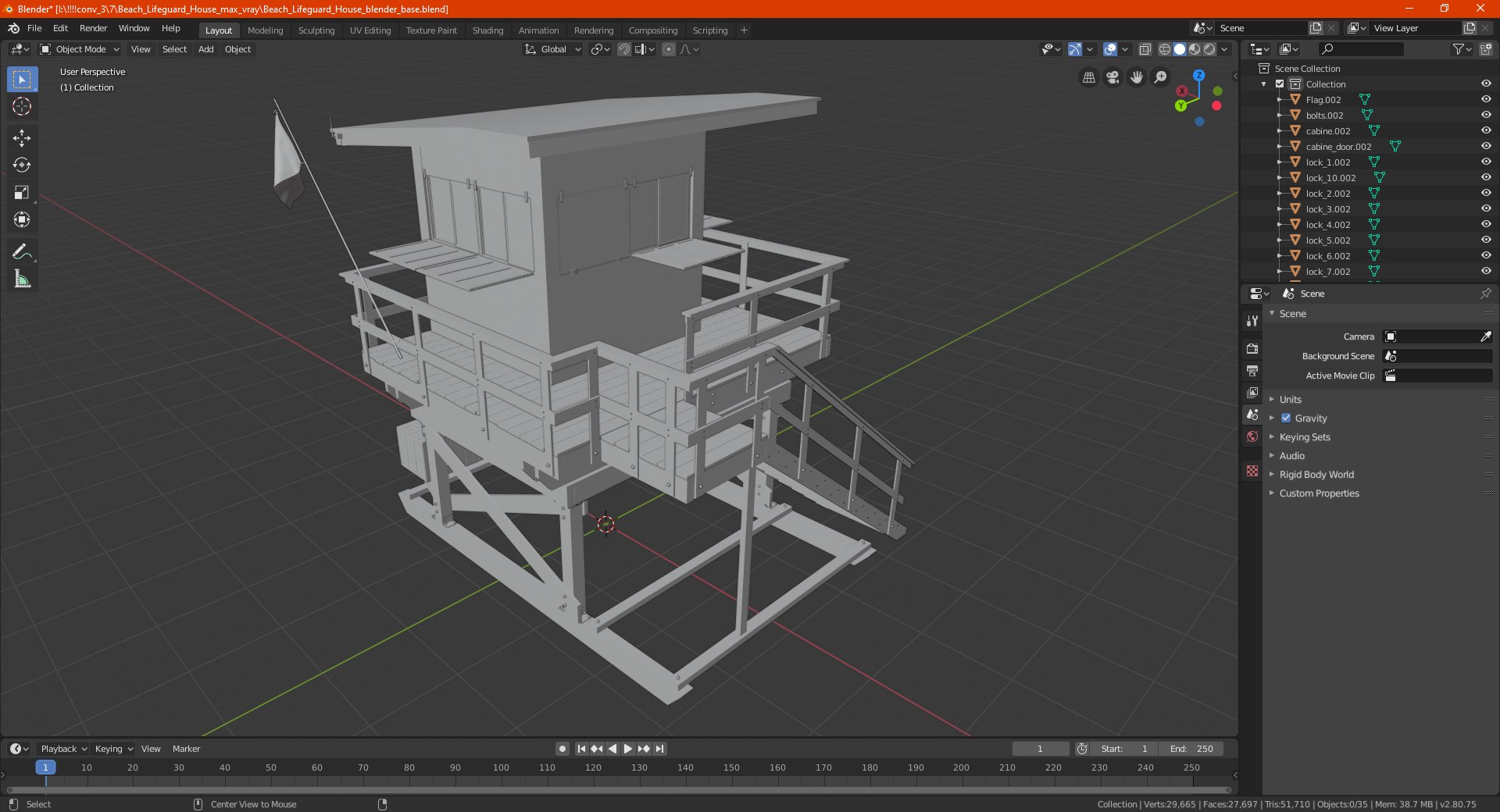 3D Beach Lifeguard House - TurboSquid 1719815