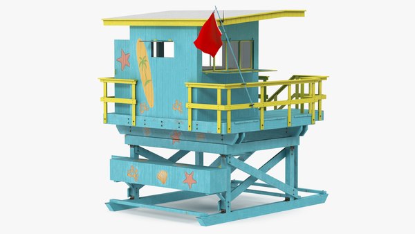 3D Beach Lifeguard House - TurboSquid 1719815
