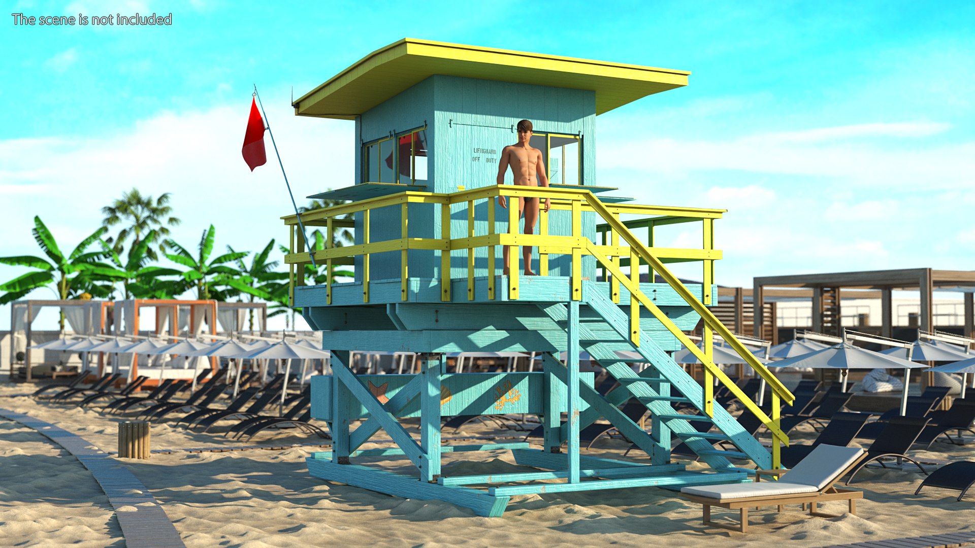 3D Beach Lifeguard House - TurboSquid 1719815