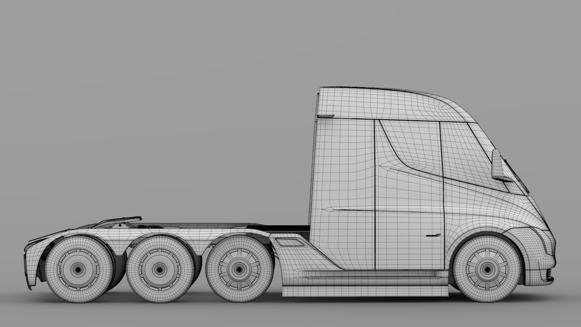 Tesla Semi 4axis 2018 3D Model - TurboSquid 1281775