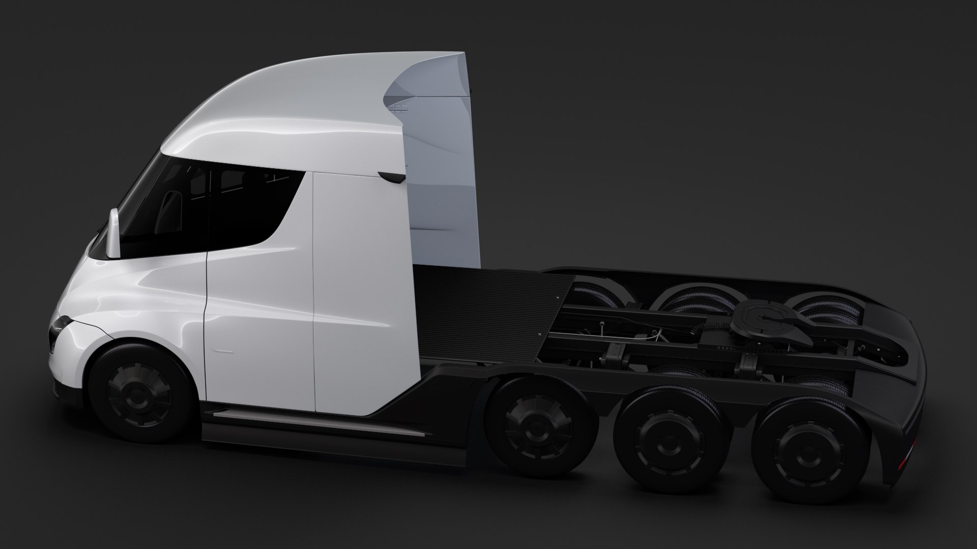 Tesla Semi 4axis 2018 3D Model - TurboSquid 1281775