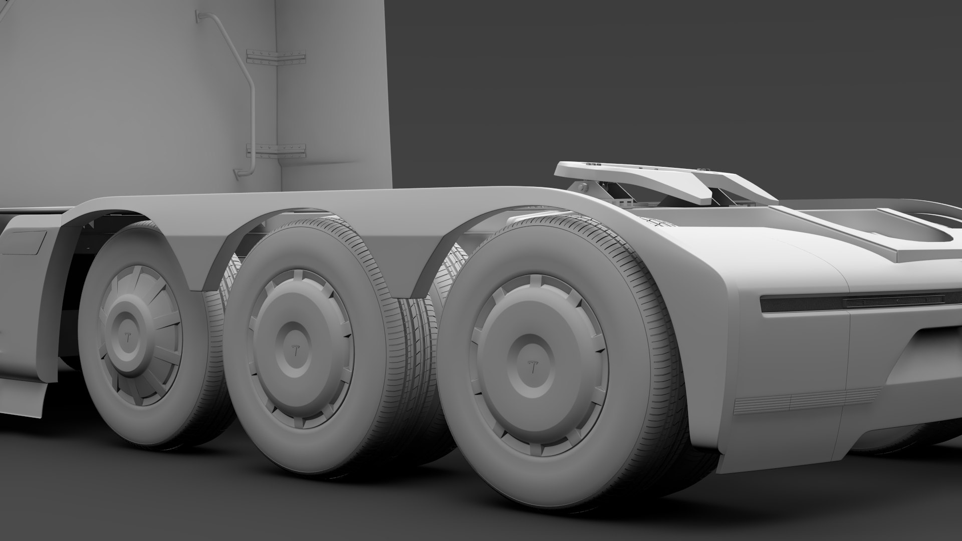 Tesla Semi 4axis 2018 3D Model - TurboSquid 1281775