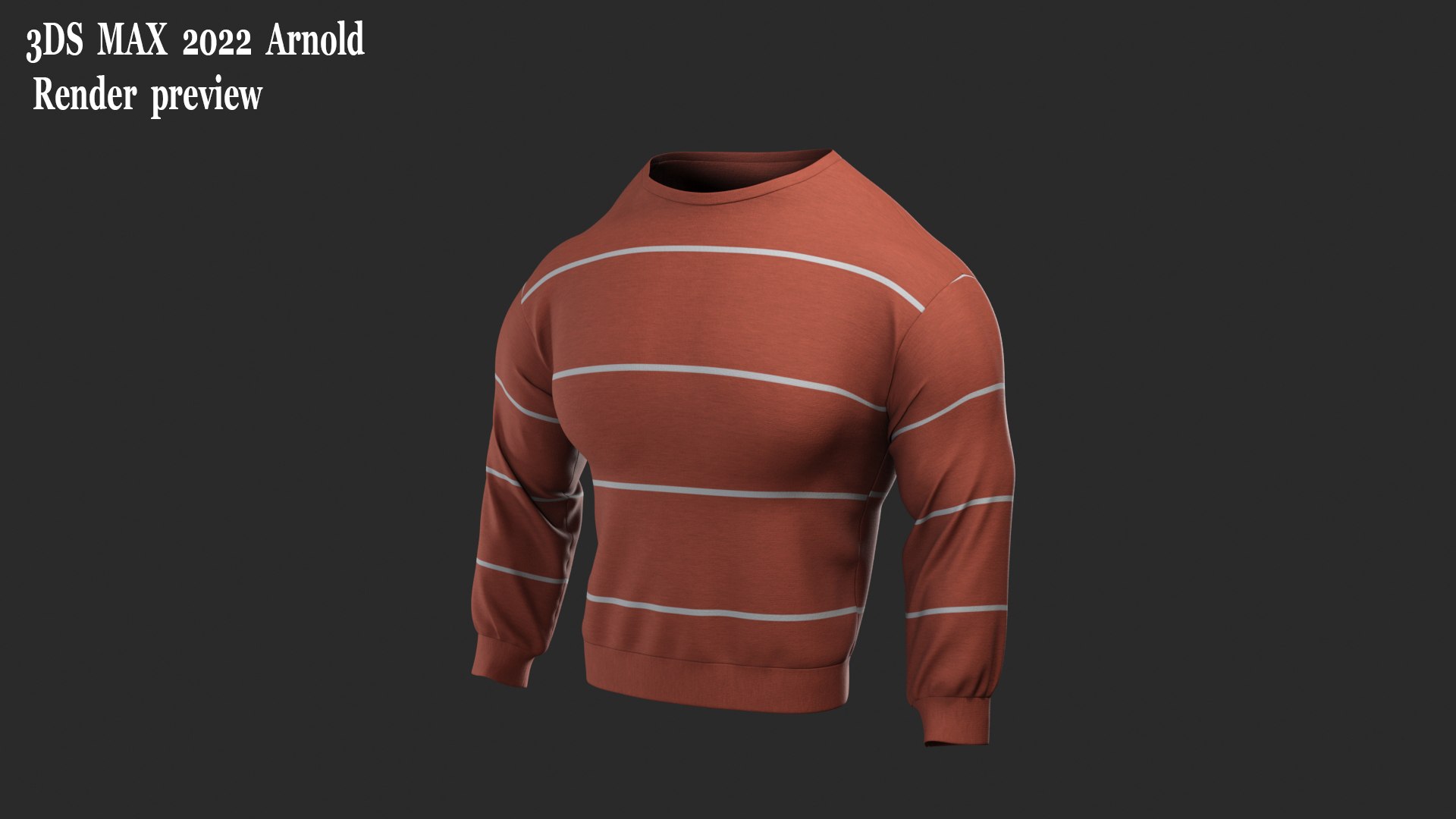 3D T-shirt Red model - TurboSquid 2081922
