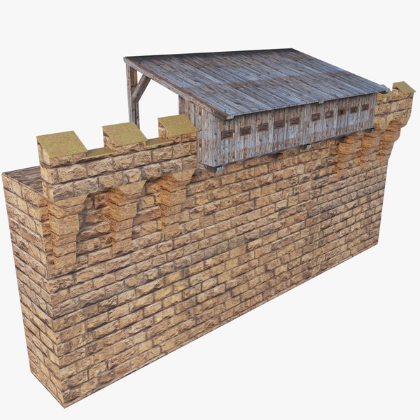3d realistic medieval wall hoarding