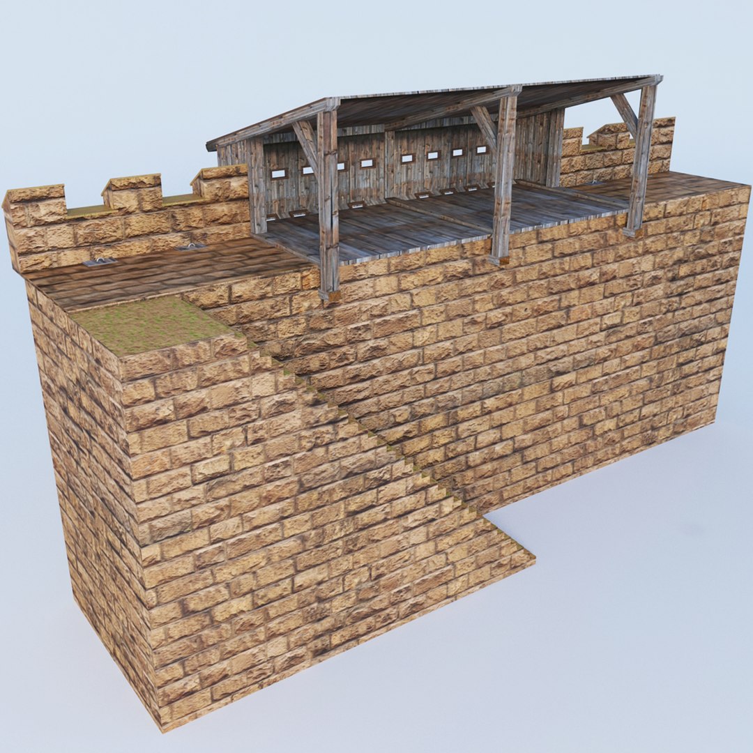 3d Realistic Medieval Wall Hoarding