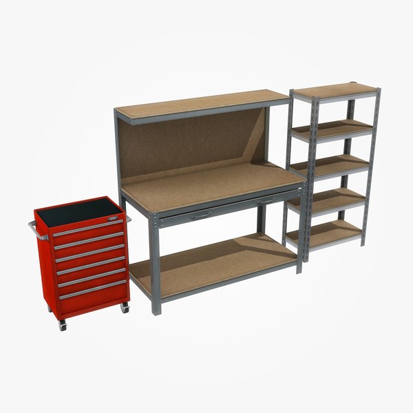 industrial workshop garage 3d model