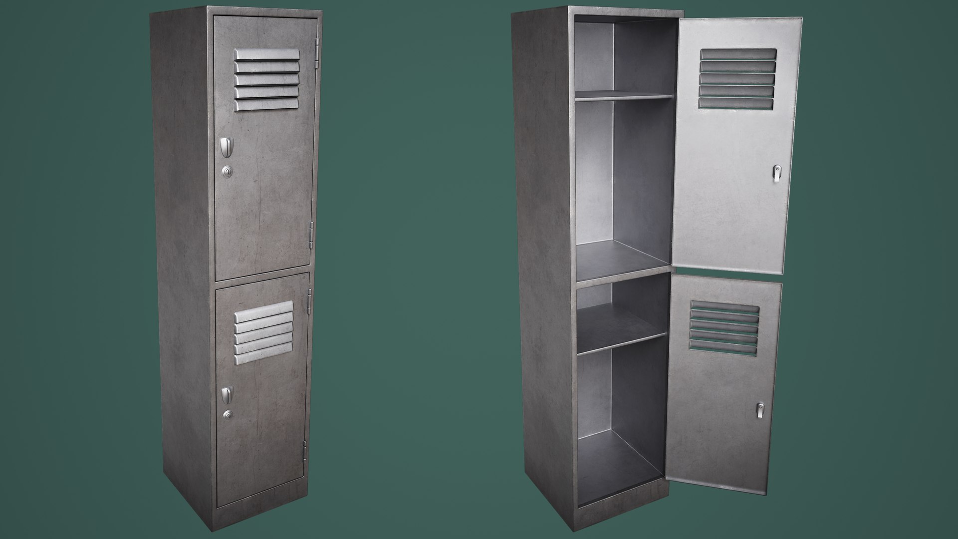 3D Model School Gym Locker Half - TurboSquid 2079828