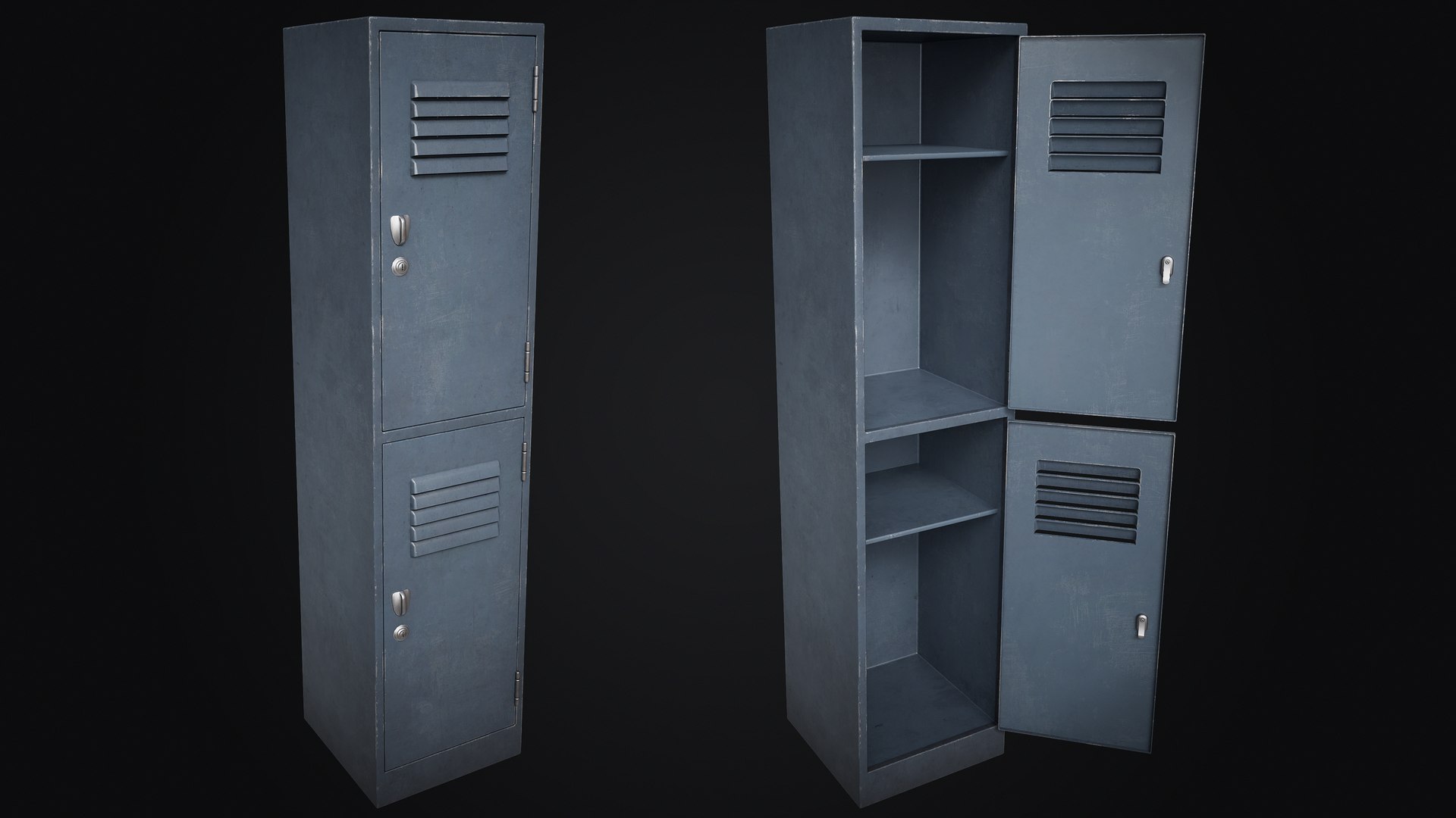 3D model School Gym Locker Half - TurboSquid 2079828