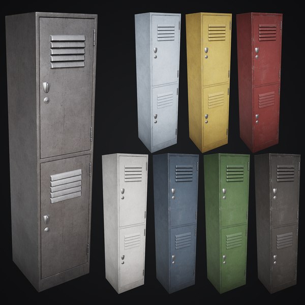 modelo 3d School Gym Locker Half - TurboSquid 2079828