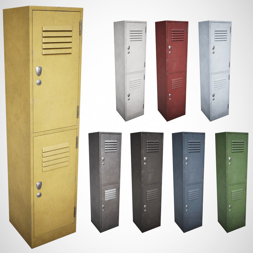 3D Model School Gym Locker Half - TurboSquid 2079828