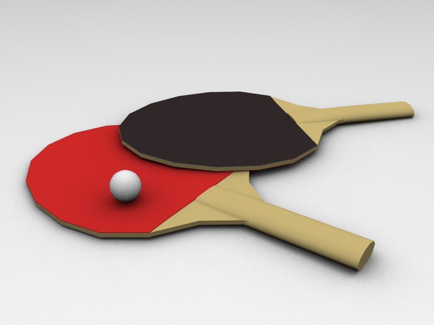 3d Ping Pong Set Model