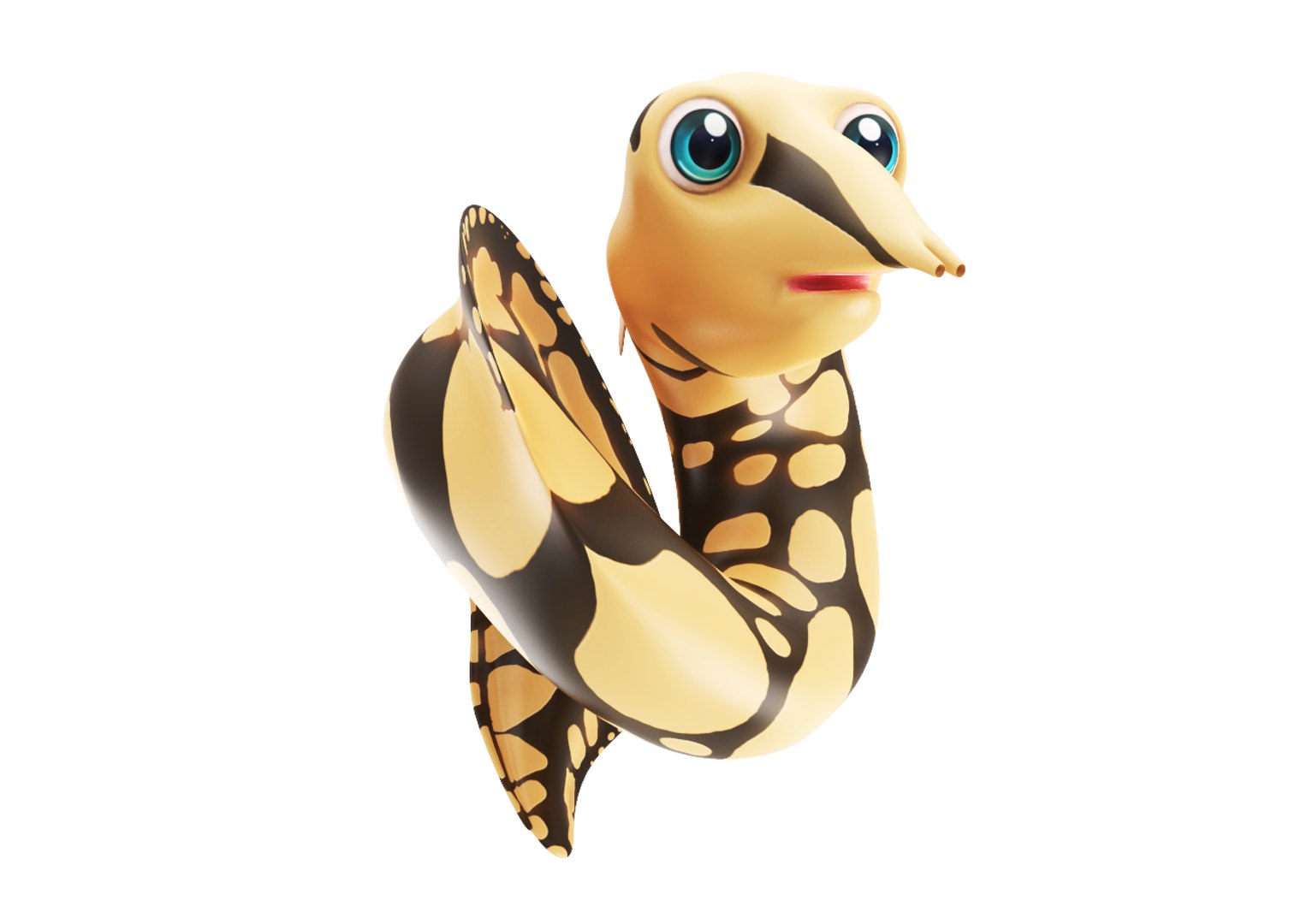 Tire Track Eel Fish Toon 3D - TurboSquid 1586334