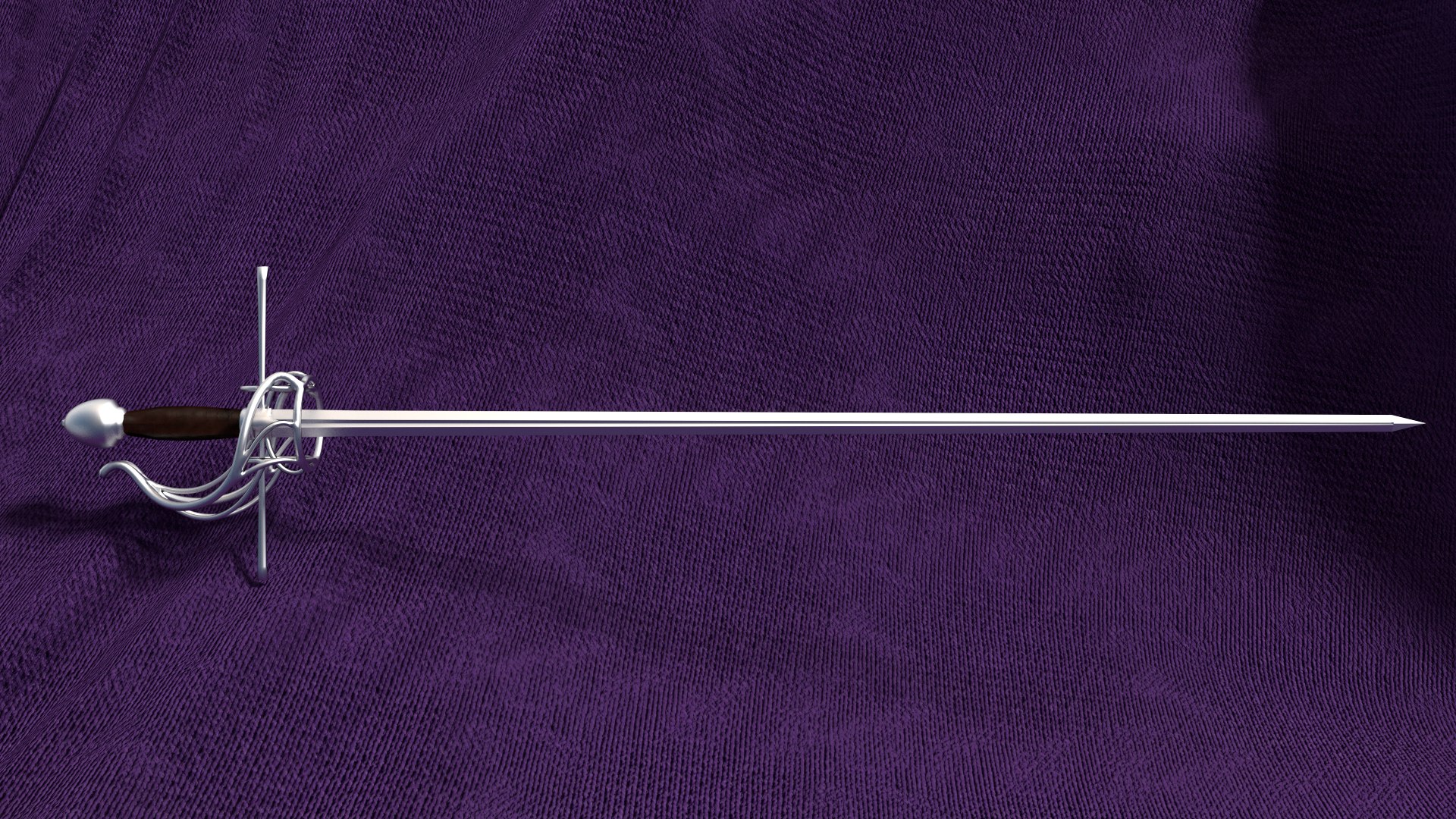 3d 3ds Rapier Basket Hilt