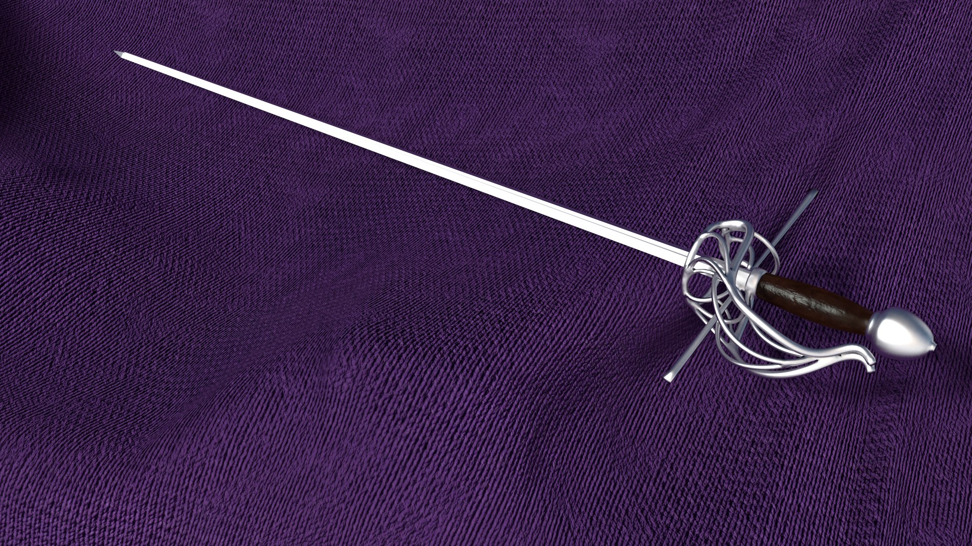 3d 3ds Rapier Basket Hilt