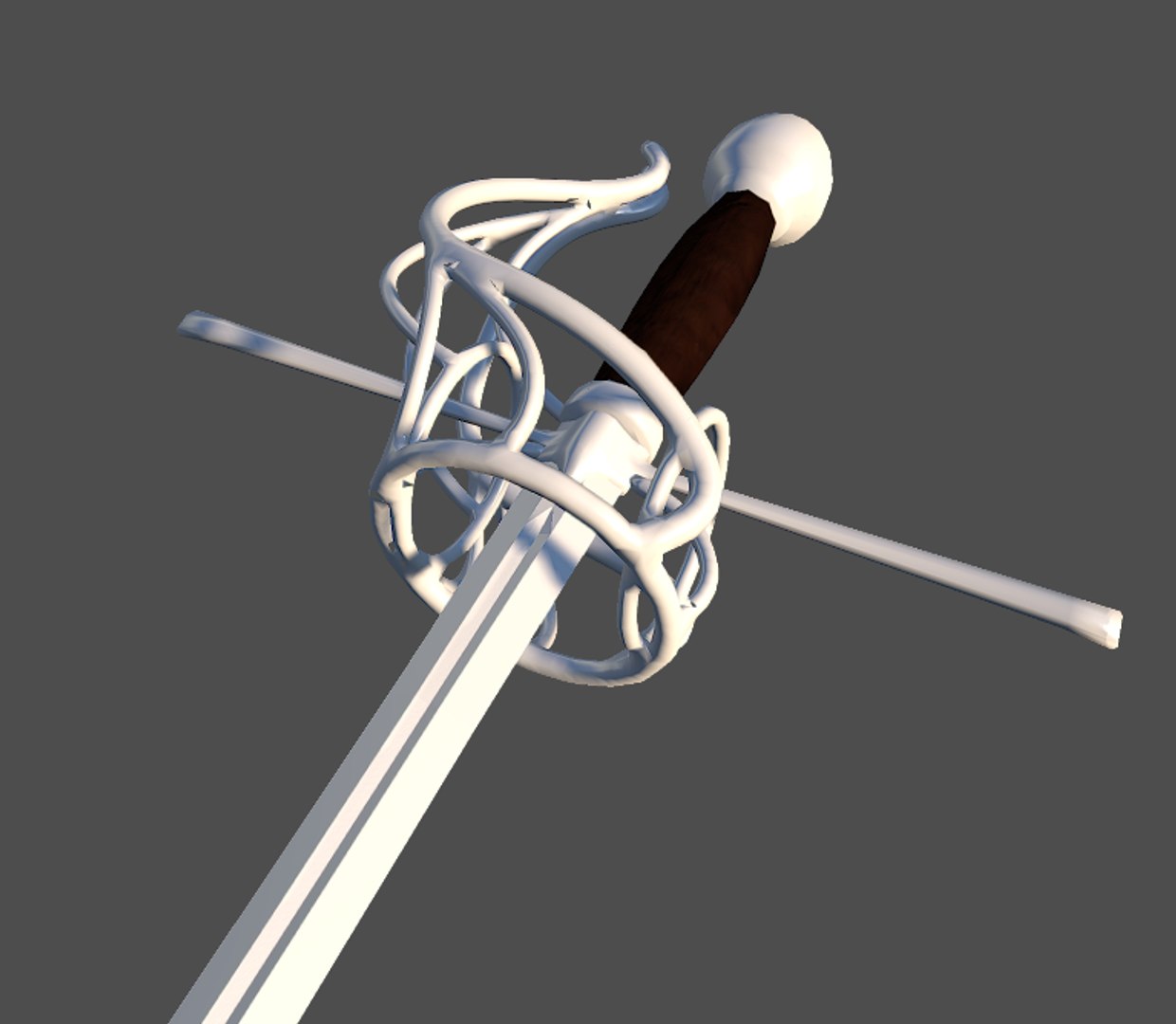 3d 3ds Rapier Basket Hilt