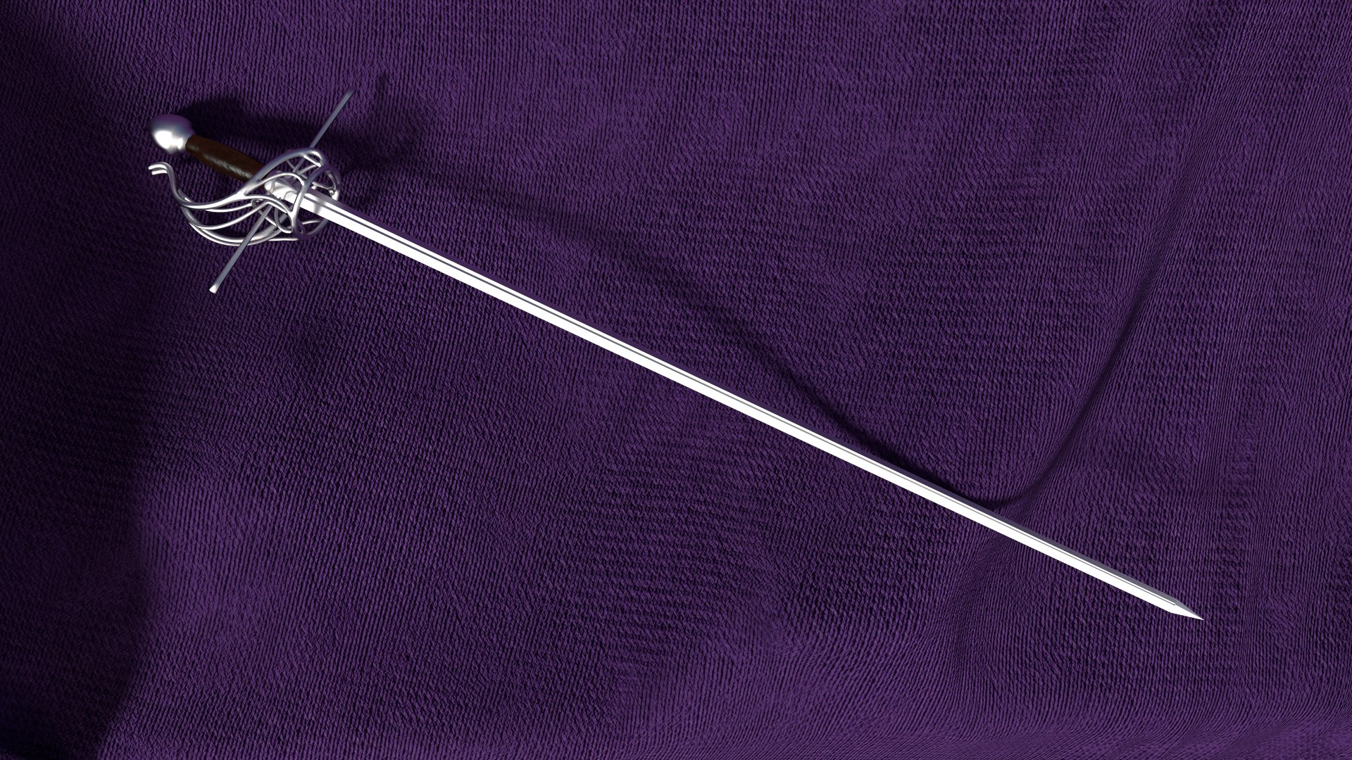 3d 3ds Rapier Basket Hilt