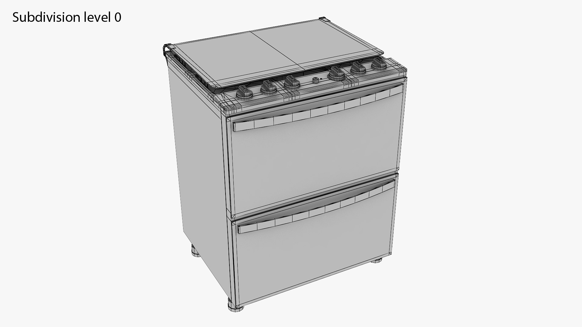 3D double oven cooker - TurboSquid 1671433