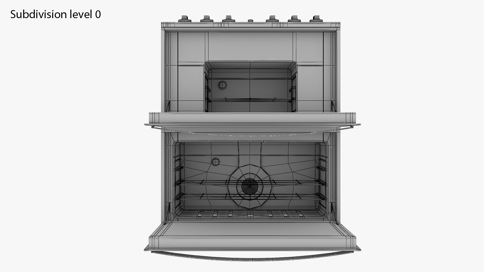 3D double oven cooker - TurboSquid 1671433