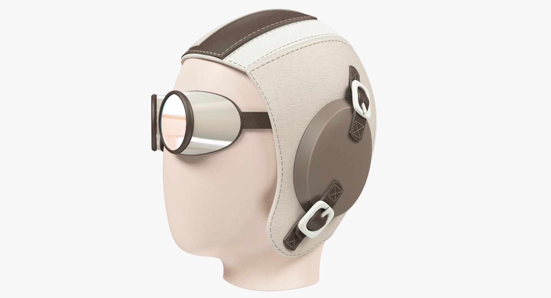 Ancient Pilot Helmet Goggles 3D Model - TurboSquid 1289402