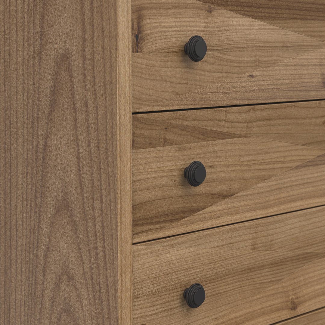 Diamond Chest Washed Walnut 3D Model - TurboSquid 2059985