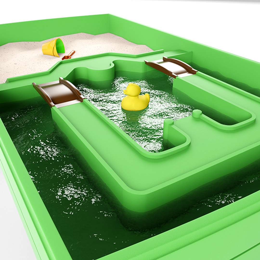 3d play water sand natural model
