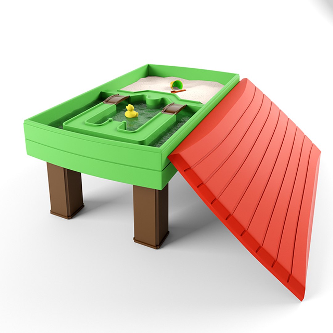 3d play water sand natural model