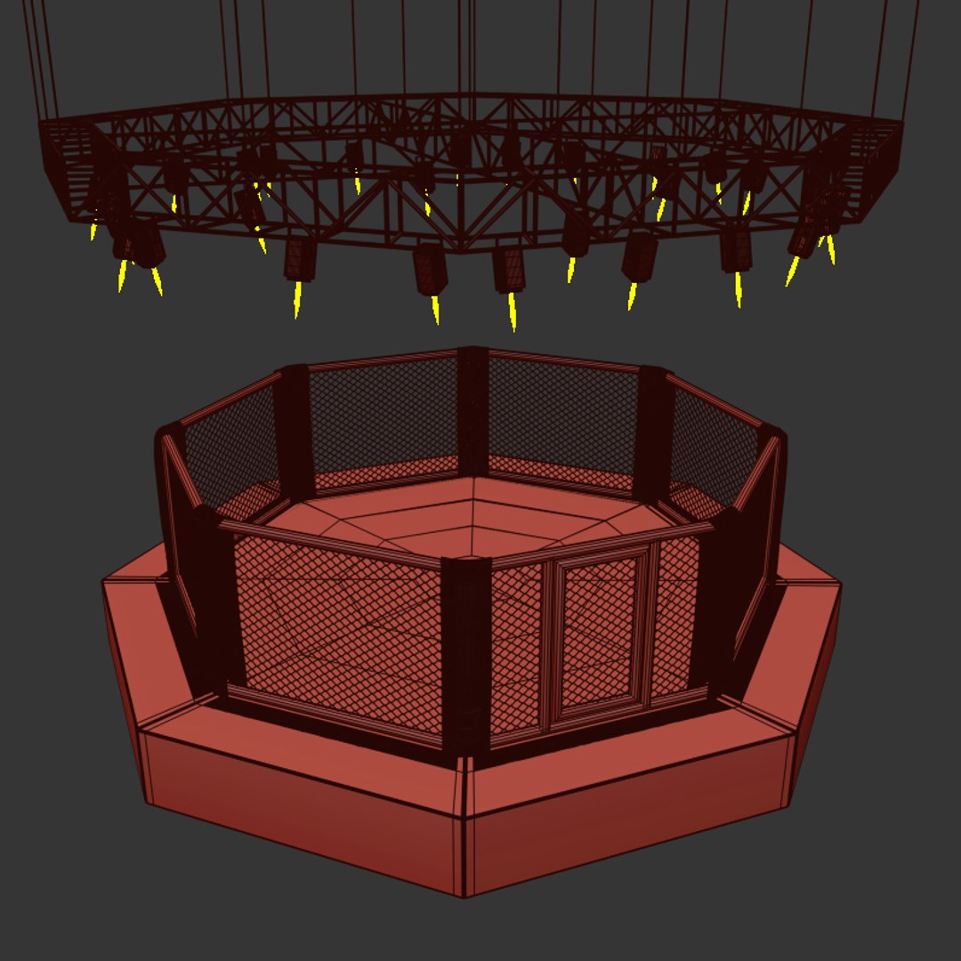Arena octagon mma cage 3D model - TurboSquid 1707366