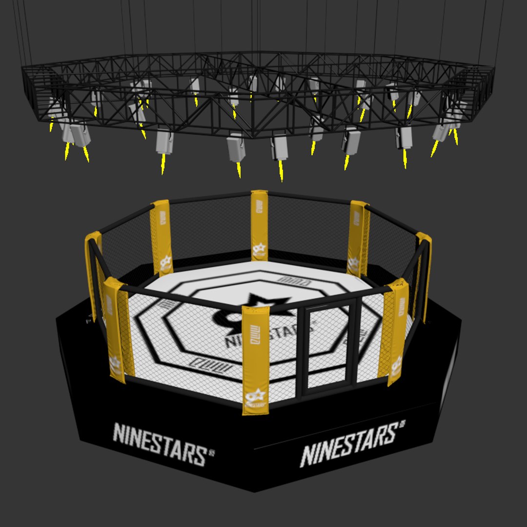 Arena octagon mma cage 3D model - TurboSquid 1707366