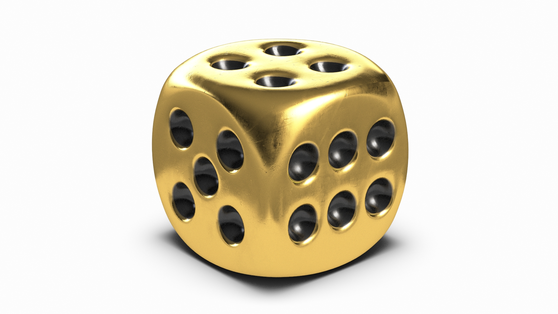 3D Dice Gold 2 - TurboSquid 1546106