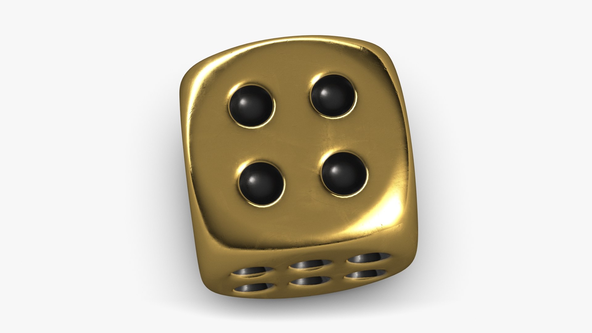 3D Dice Gold 2 - TurboSquid 1546106
