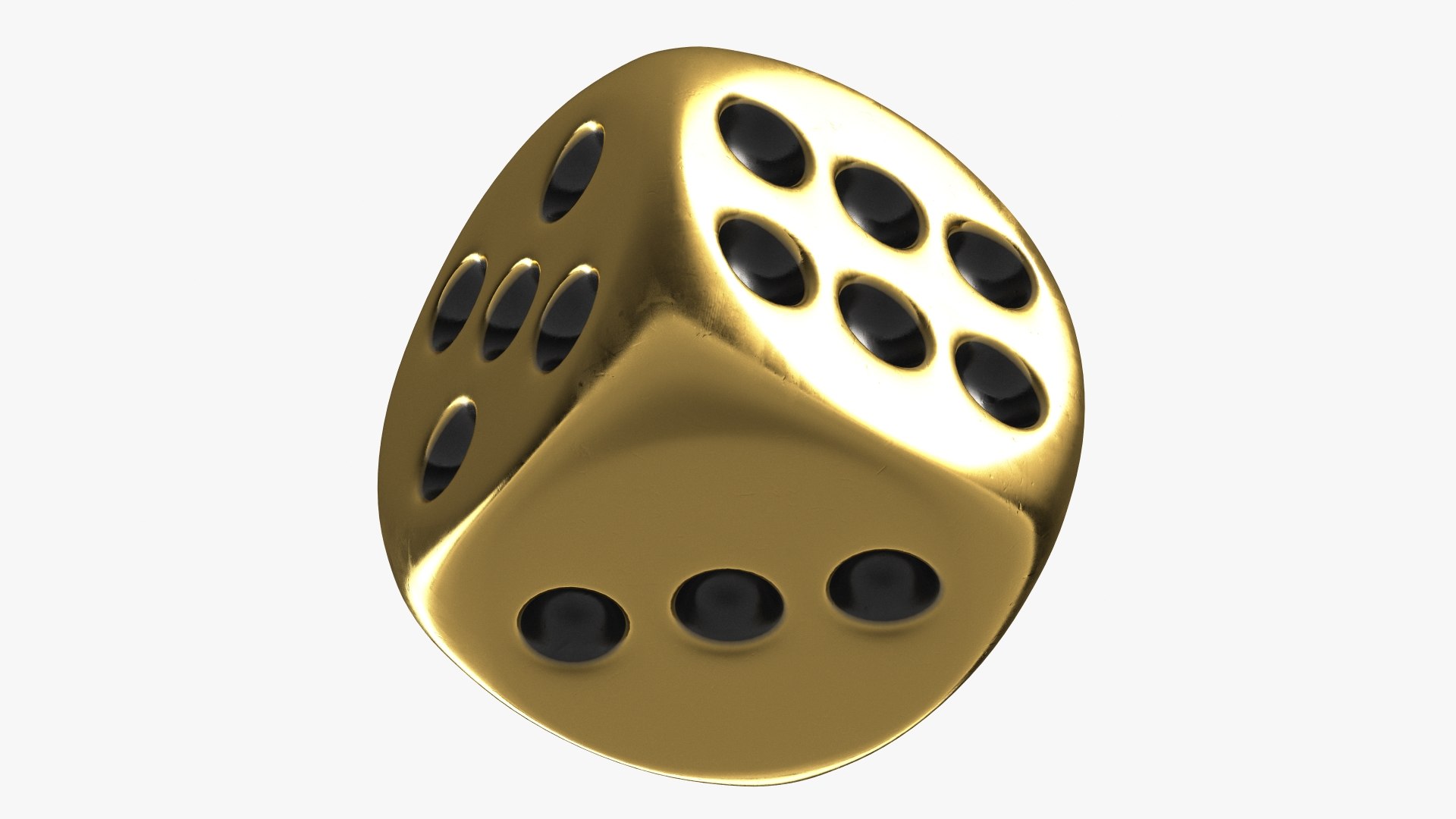3D Dice Gold 2 - TurboSquid 1546106