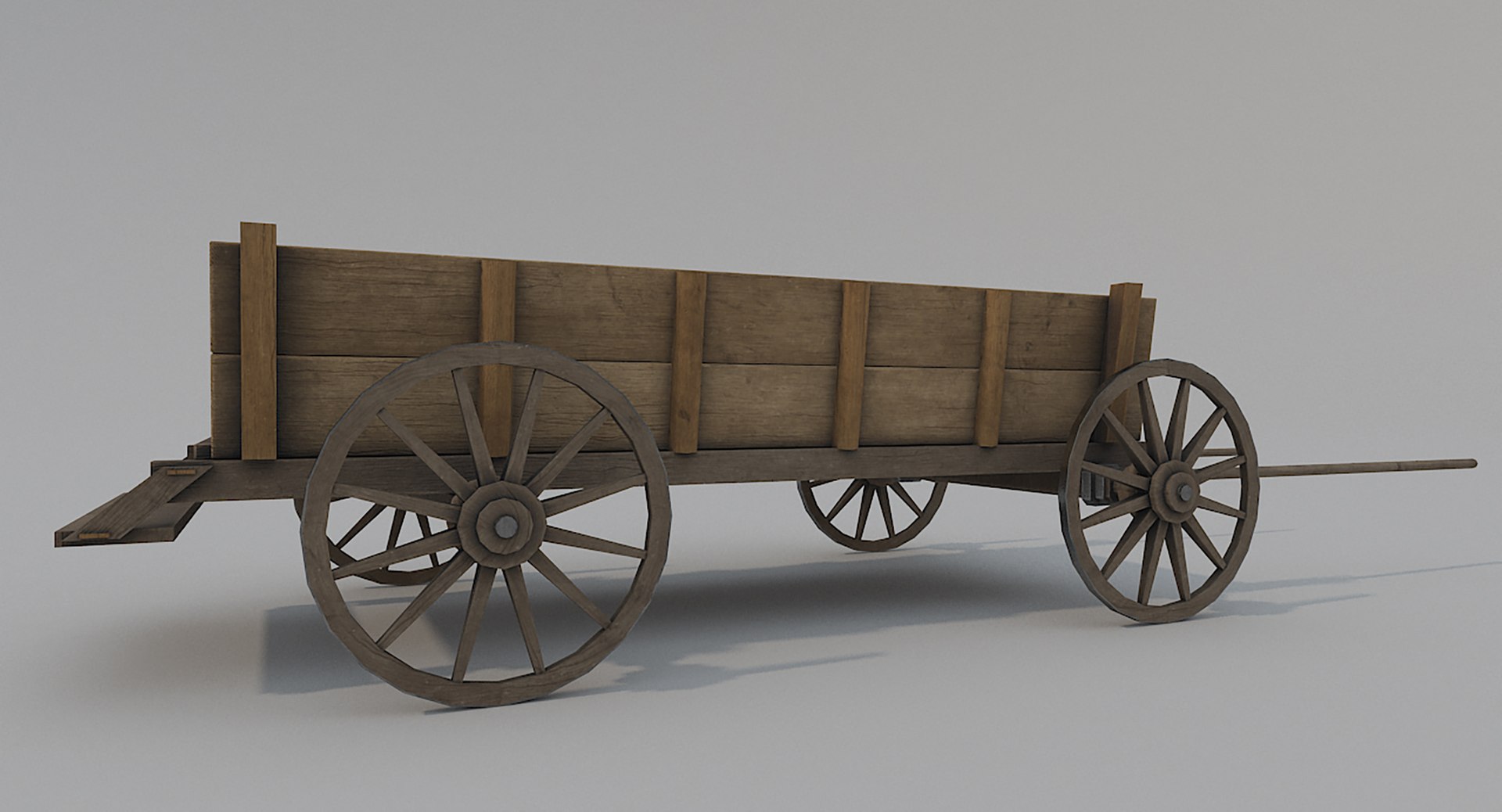 Wooden Cart 3D model - TurboSquid 1737144