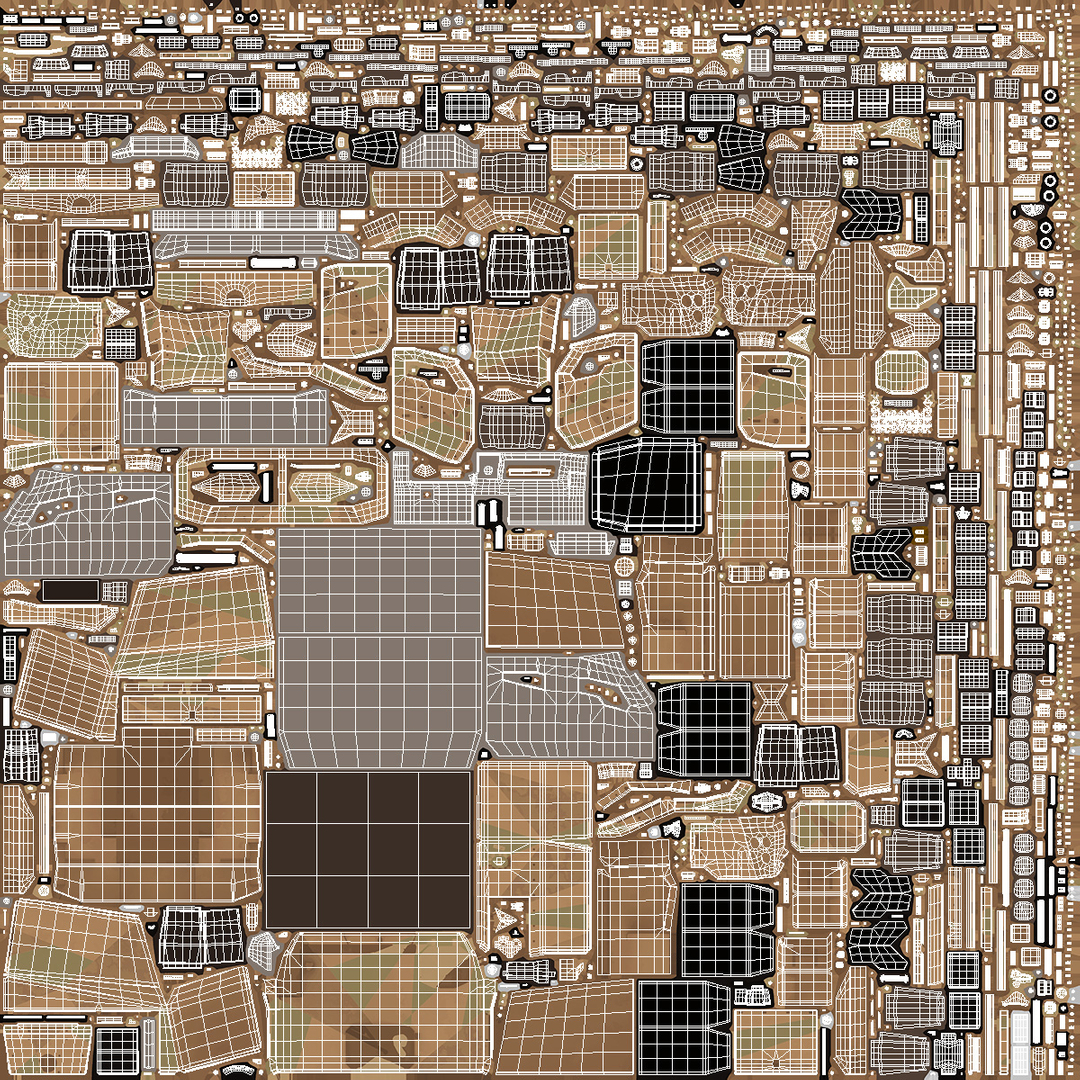 modelo 3d Obús blindado con ruedas con camuflaje del desierto ...