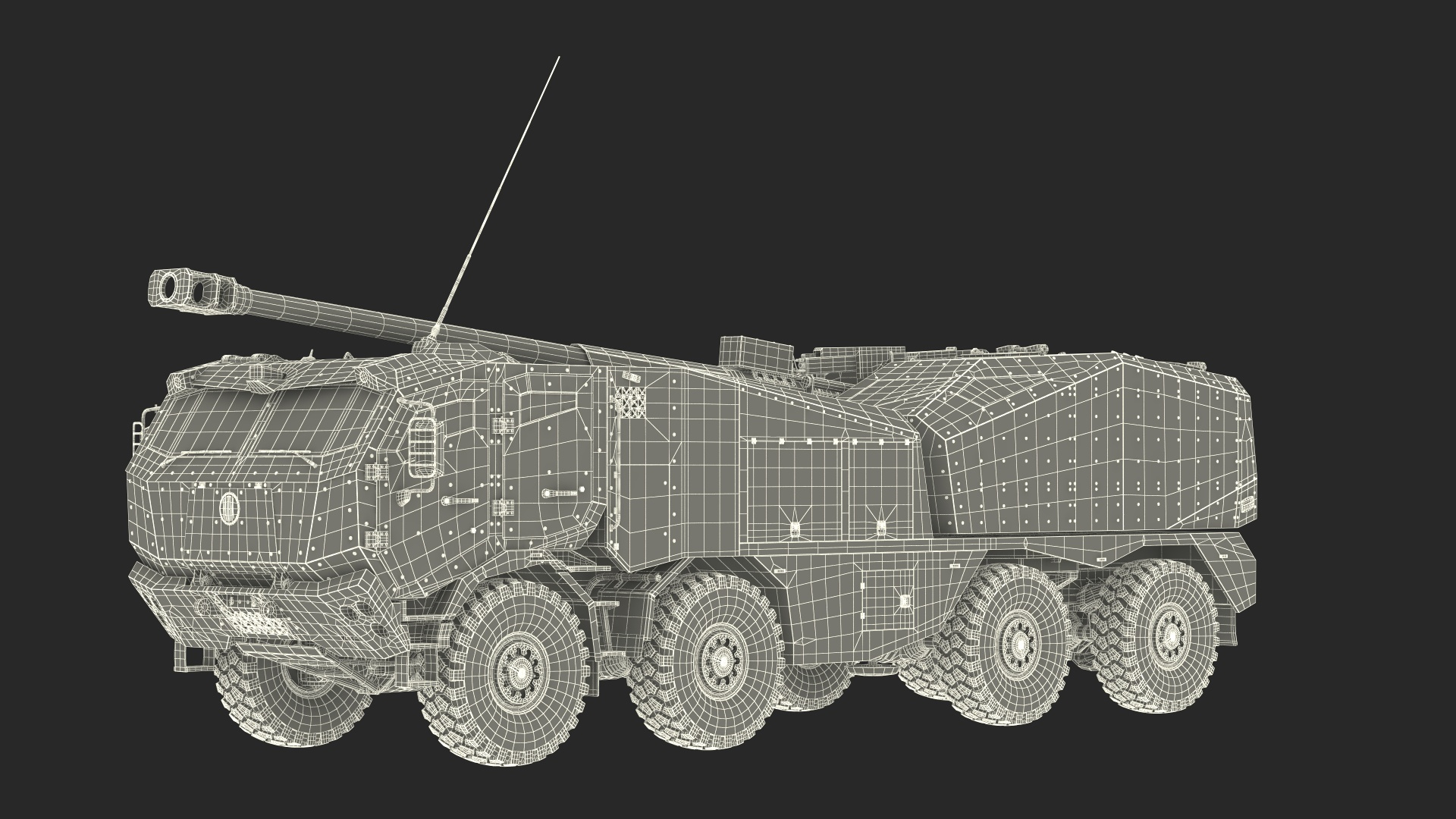 Wheeled Armored Howitzer In Desert Camouflage Rigged 3D Model ...