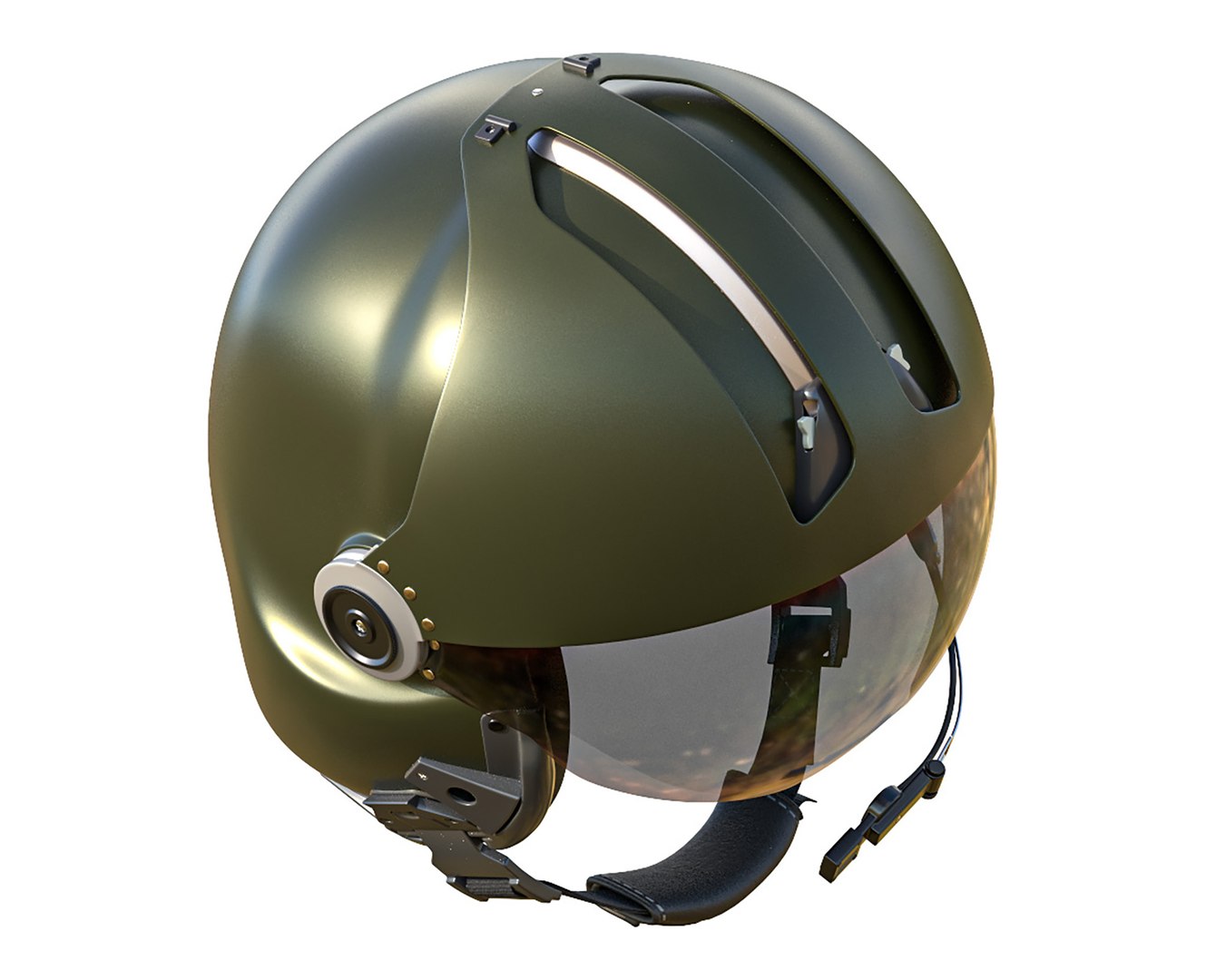 MSA Gallet LH250 Pilot Helmet Helicopter Nato Model - TurboSquid 2093819