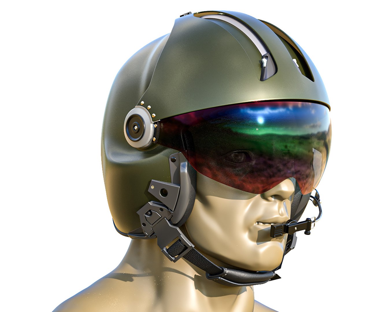 MSA Gallet LH250 Pilot Helmet Helicopter Nato Model - TurboSquid 2093819